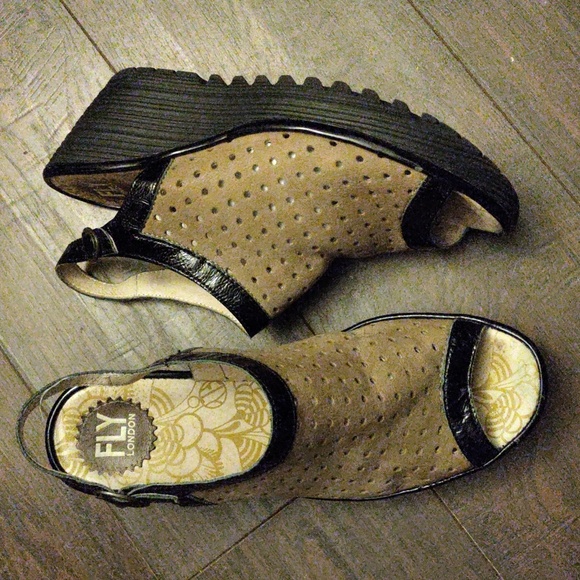 Fly London | Shoes | Fly London Yile Peep Toe Wedge Sandals | Poshmark